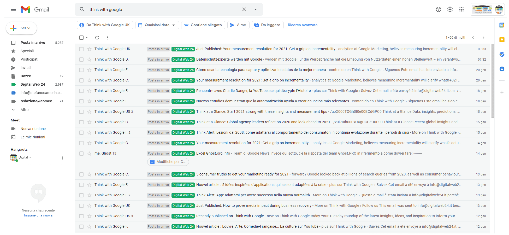 Lavorare online con una Gmail aziendale, professionale e intelligente